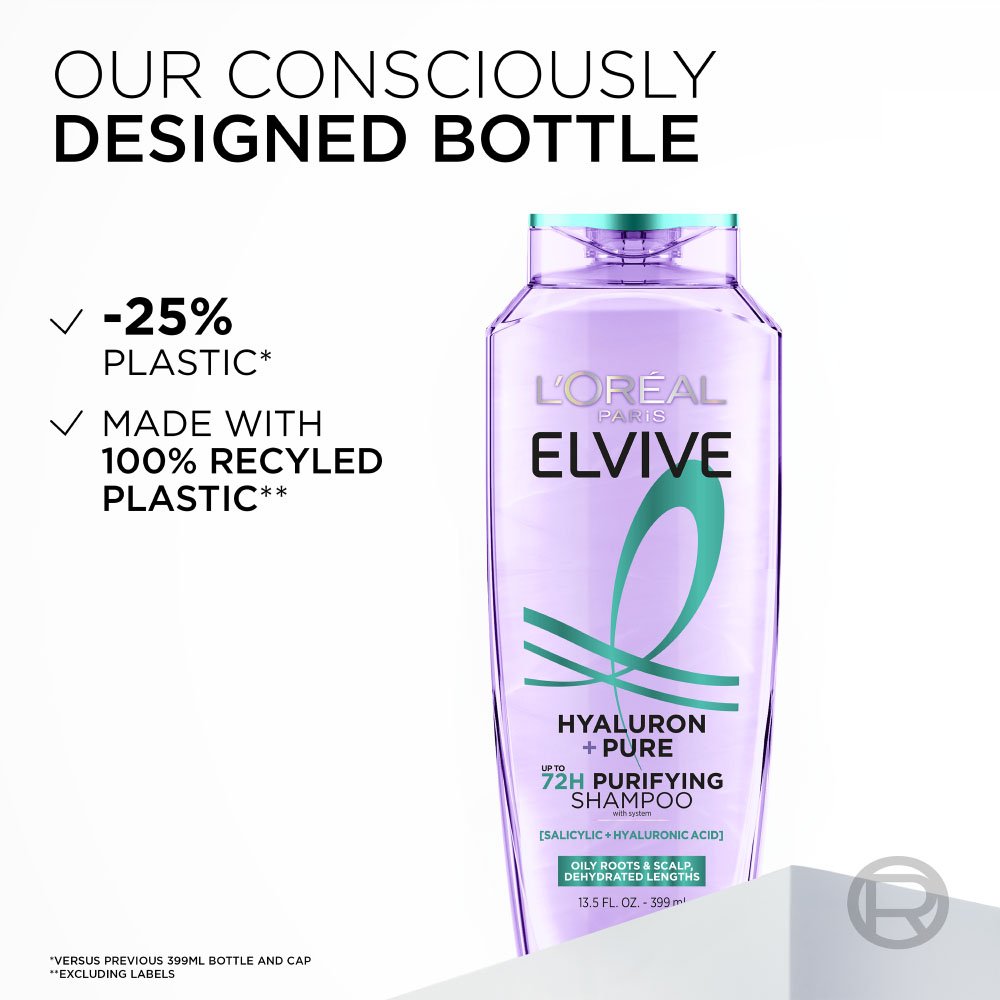 Shampoo Hyaluron + Pure Purifying Shampoo for Oily Hair | L'Oréal Paris