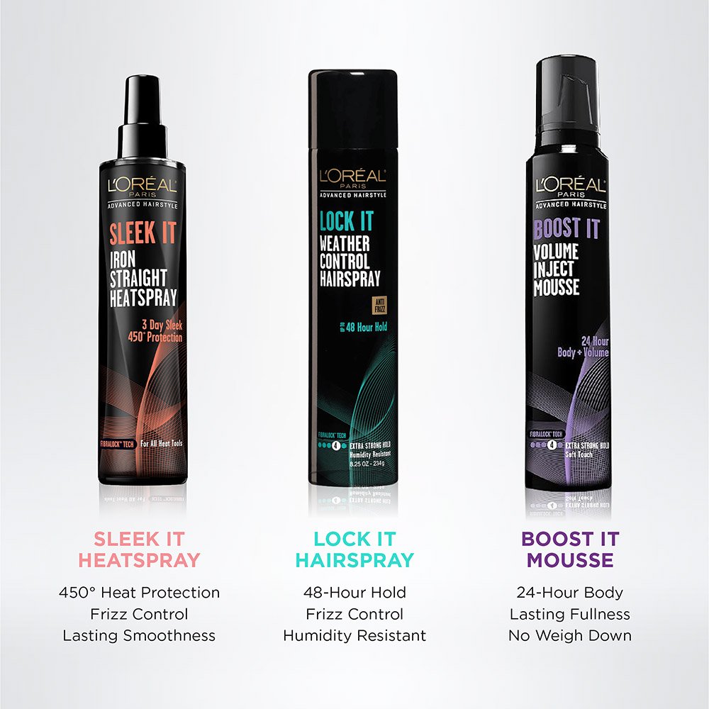 Advanced Hairstyle Sleek It Iron Straight Hairspray – L’Oreal Paris