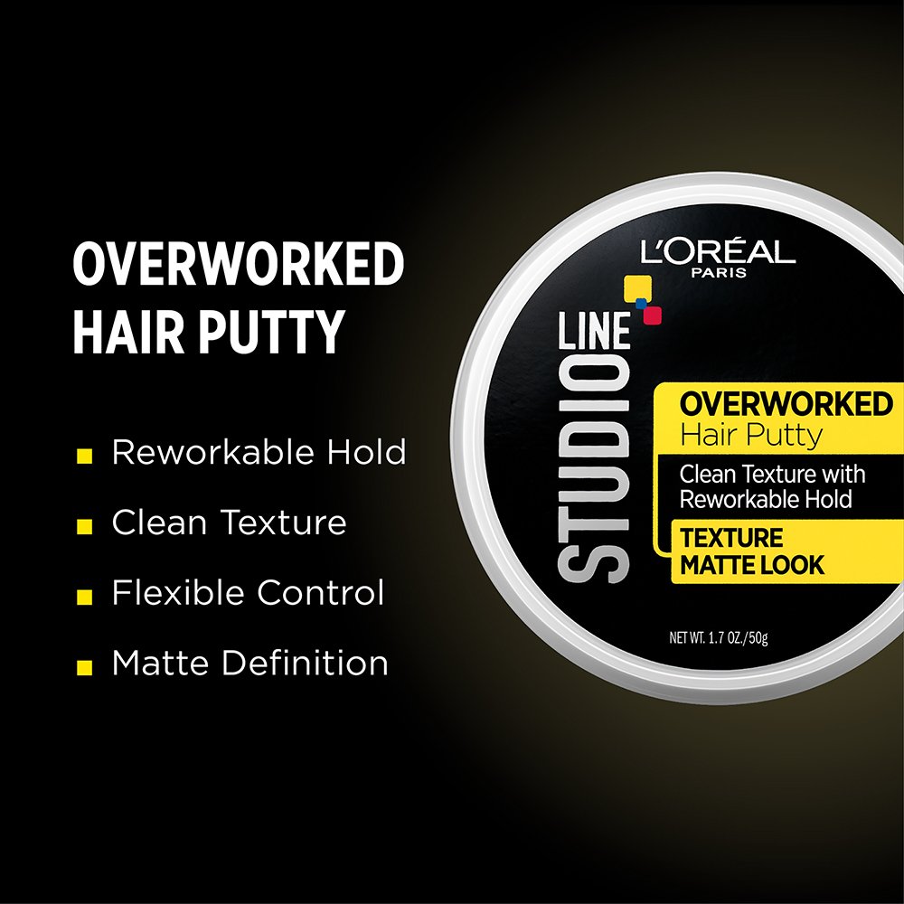 L’Oréal Studio Line Overworked Hair Putty For Hair Texture & Thickness