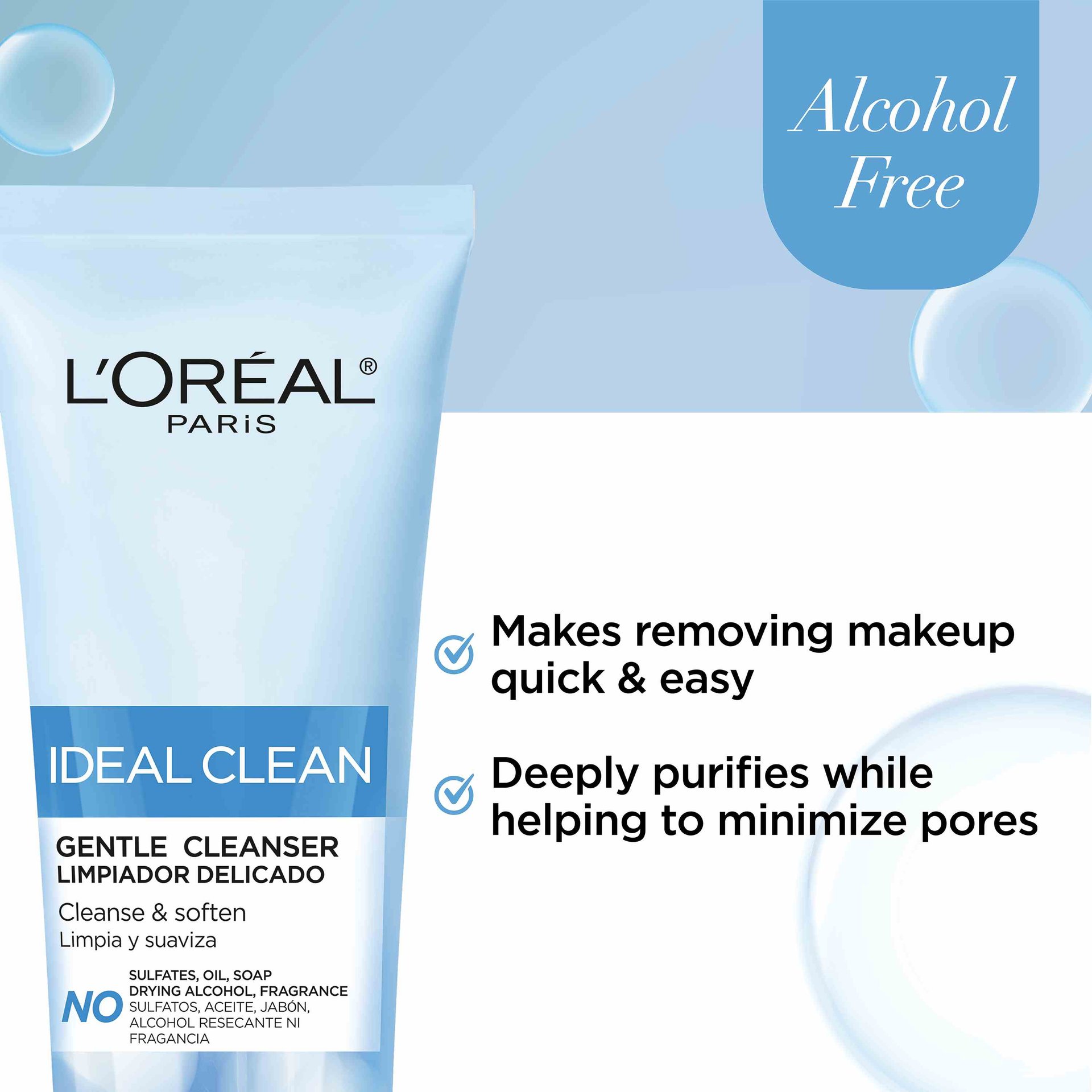 Ideal Clean All Skin Types Foaming Gel Facial Cleanser - L’Oréal Paris